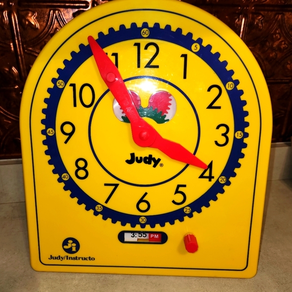 Toys | Judy Instructo Yellow Learning Clock For Kids | Poshmark